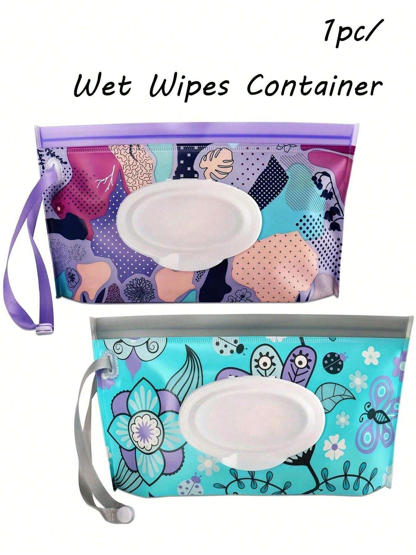 1PC Portable Wipes Containers Travel Wet Wipe Pouch Reusable Portable ...