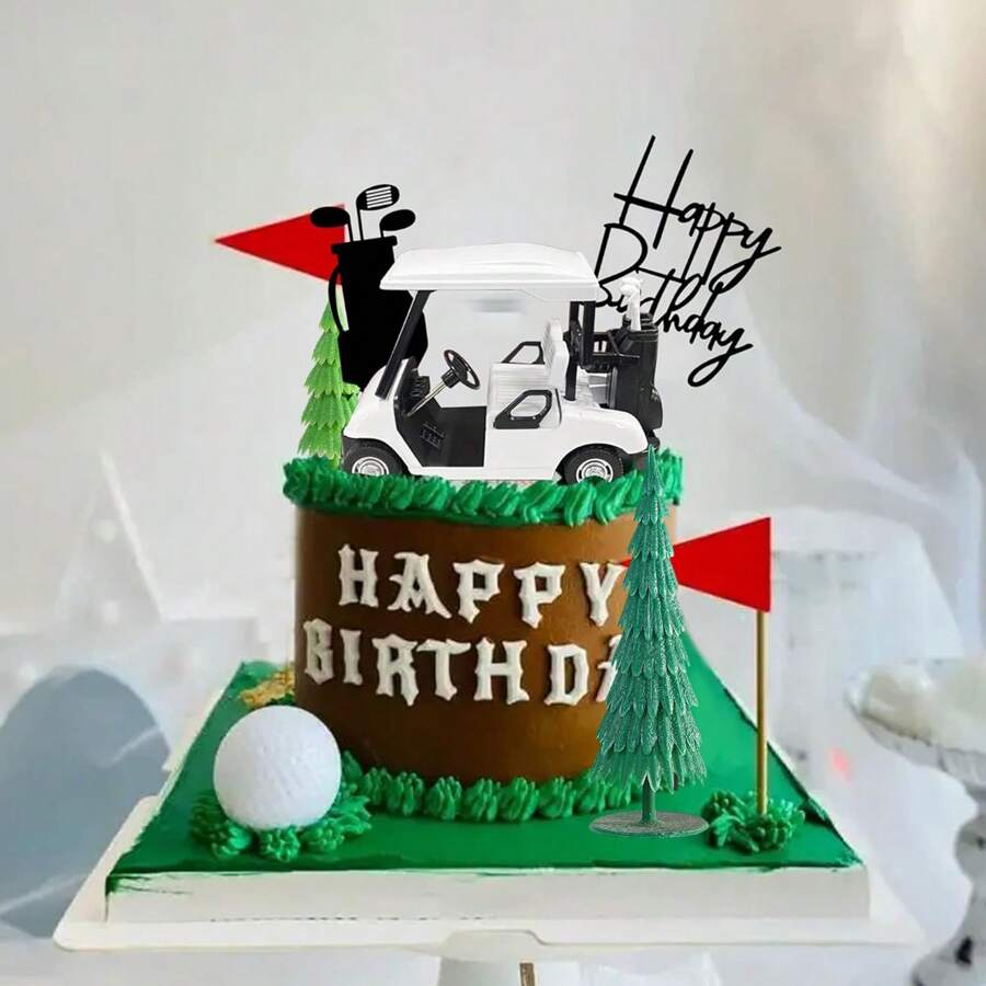 Golf Cake Decorations Golf Cart Cake Toppers Heading For The Green Cake ...