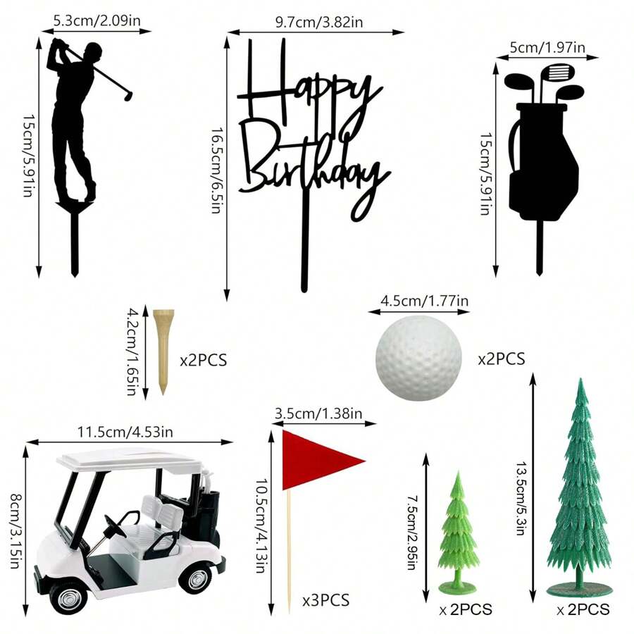 Golf Cake Decorations Golf Cart Cake Toppers Heading For The Green Cake ...
