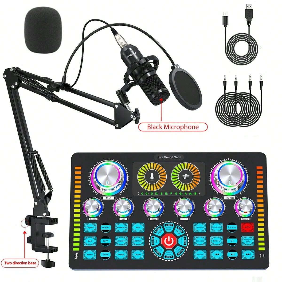 Q7 Live Sound Card Wireless Bluetooth DJ Device Live Broadcast Sound ...