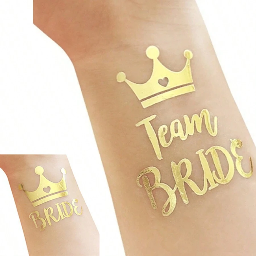 12pcs/Set Combination Bride & Team Bride Tattoo Sticker - Bride To Be ...