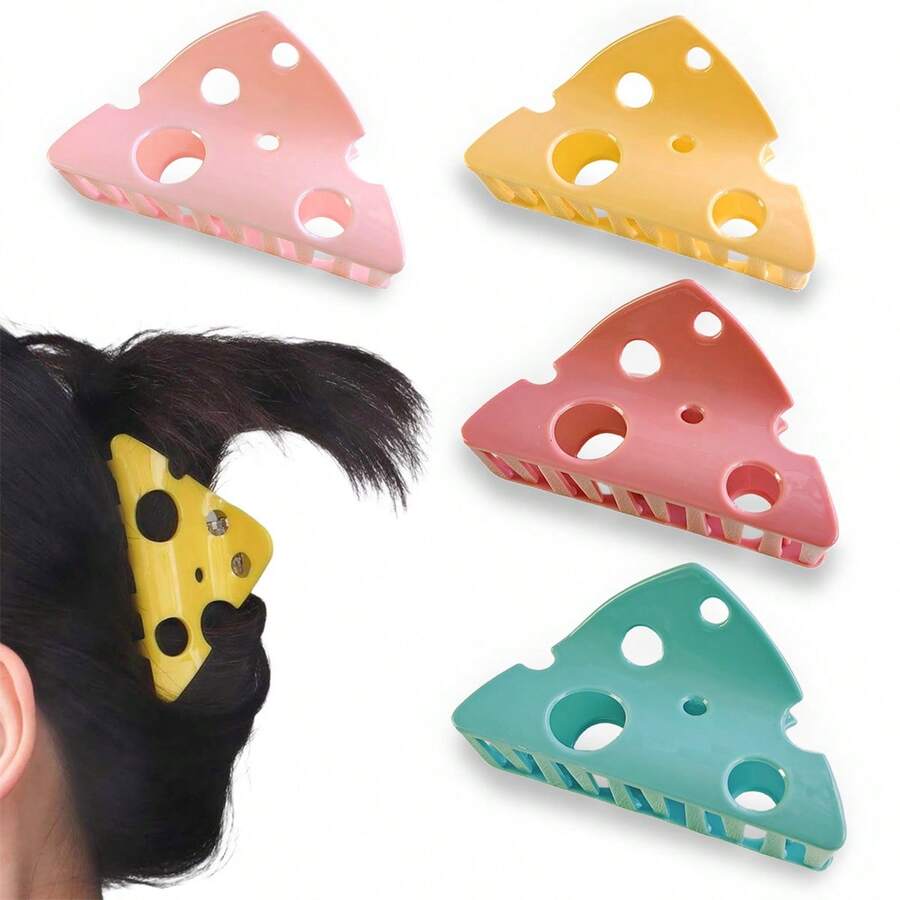 Cheese Shape Hair Clip, Back Head Twist Clip, Hair Claw, Triangle ...