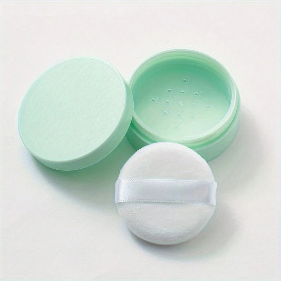 Macaron Colored Loose Powder Container With Puff For Separating Powder ...