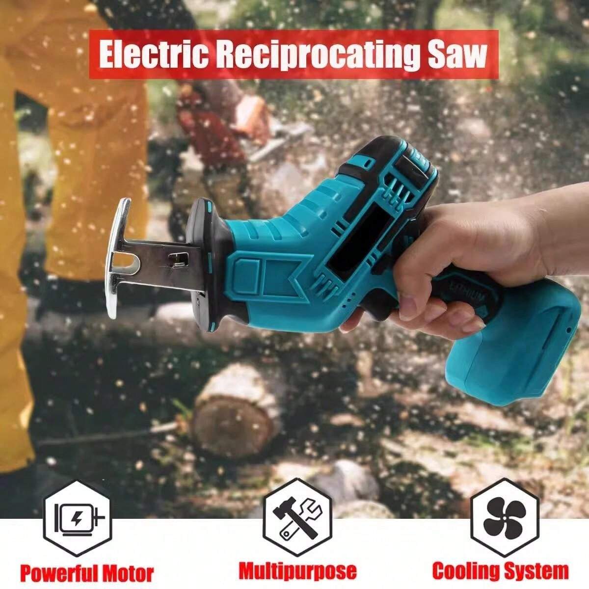 TUNGFULL Lithium Reciprocating Saw (No Battery) - Woodworking Electric ...