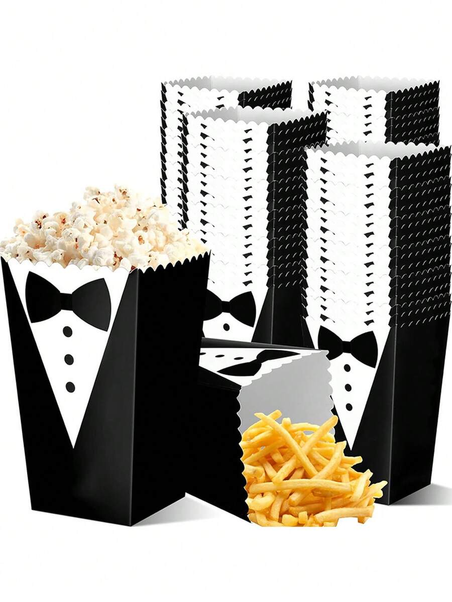 8pcs Popcorn Packing Boxes, Suit-Shaped Food Containers For Popcorn ...
