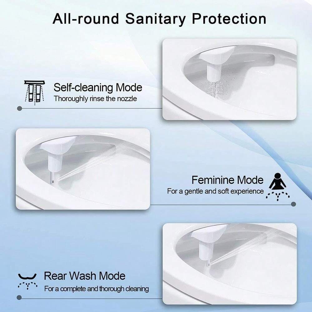 1 Set, Fresh Water Non-Electric Bidet Attachment For Toilet Seat ...