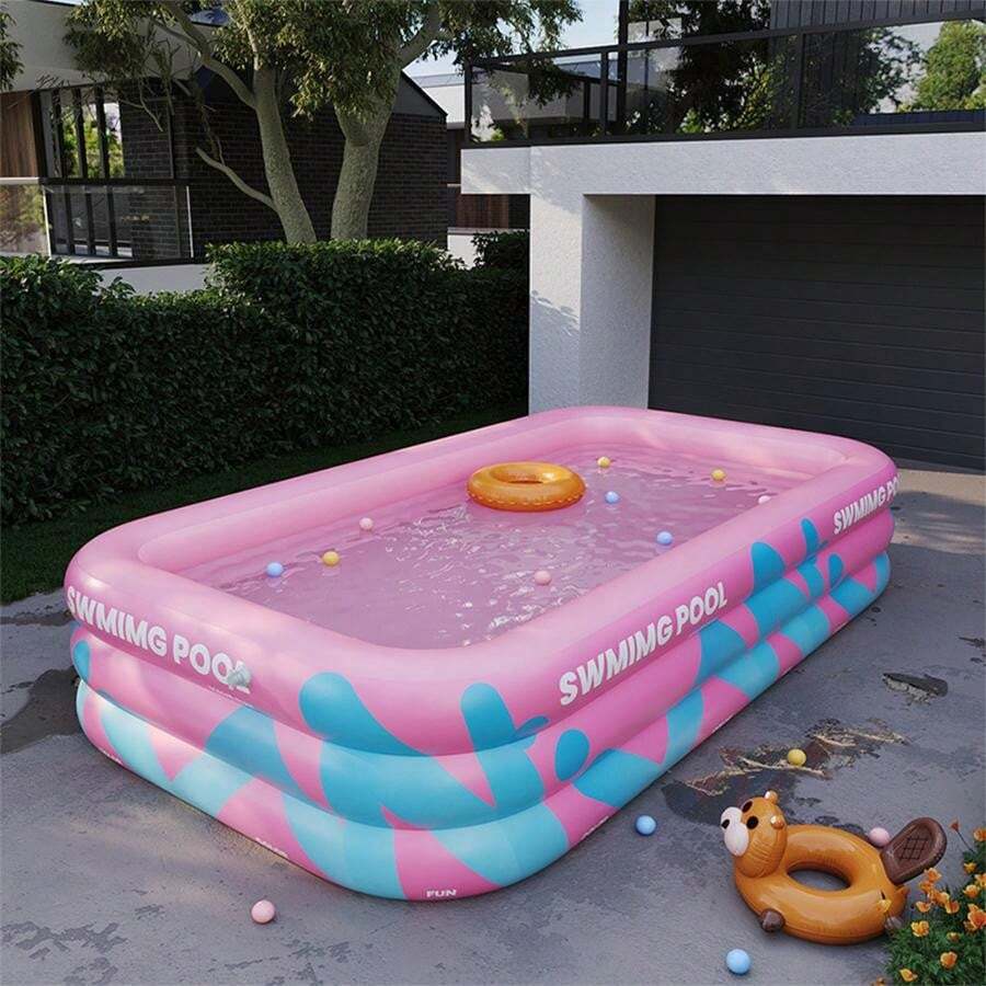 1pc Inflatable Swimming Pool 145cm-200cm PVC Water Pool, Large Adult ...