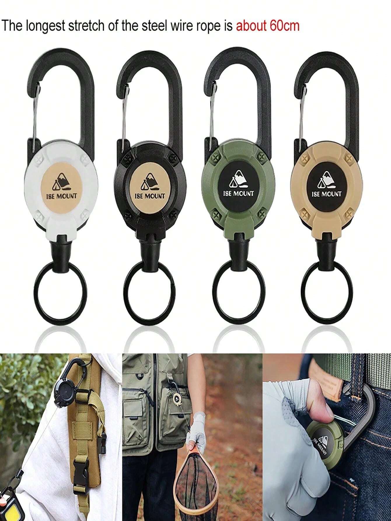 Outdoor Tactical Easy-Pull Buckle Telescopic Buckle Wire Rope Multi ...