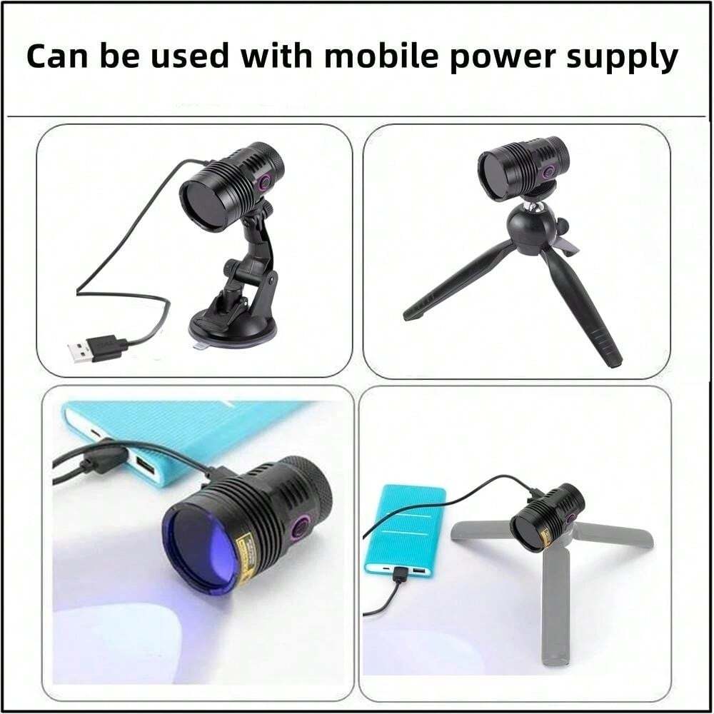 12W High Bright 365nm UV LED Black Light High Power USB Powered ...