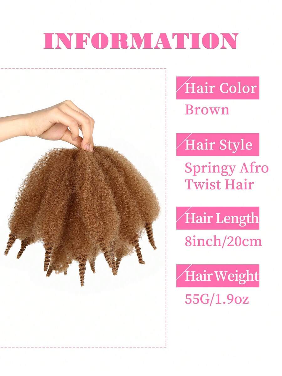 8 Inch 1 Pack/14 Strands Pre Stretched Marley Hair Braiding Hair For ...