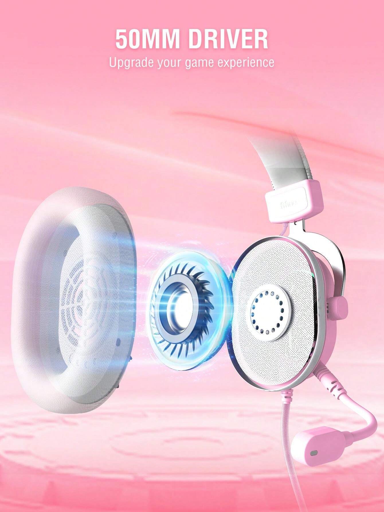 Fifine FIFINE PC Gaming-Headset, USB-Verkabeltes Headset mit Mikrofon ...