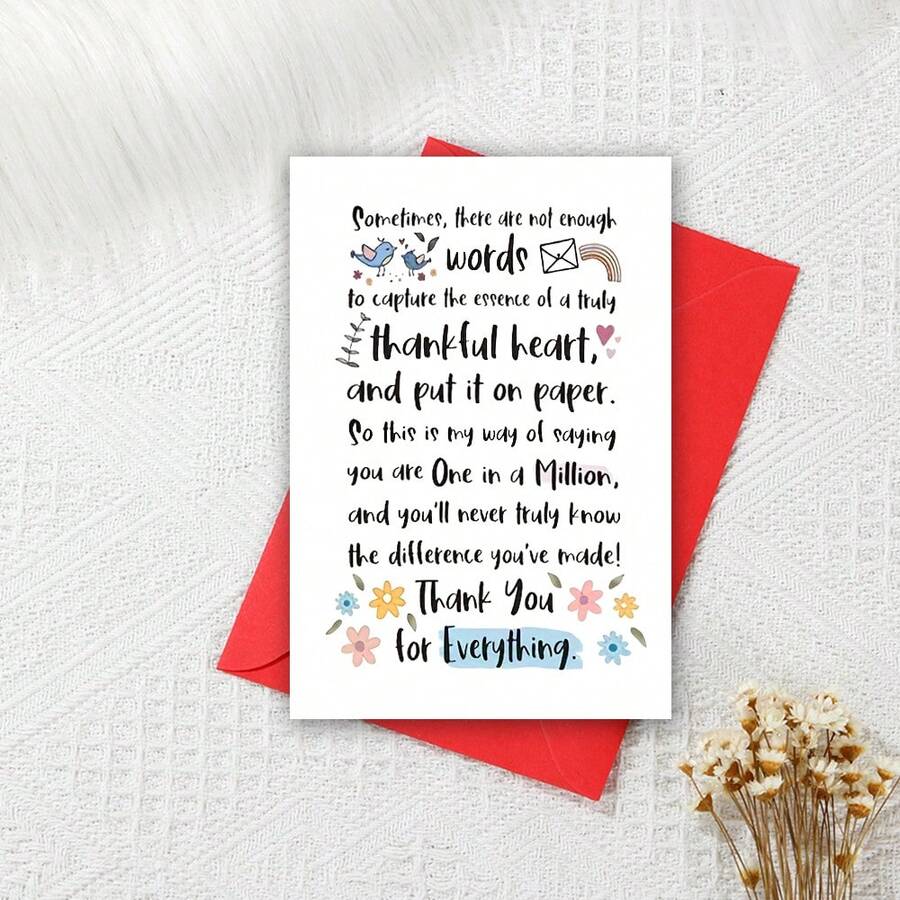 Thank You Card, Expressing Gratitude, Thank You, A Thank-You Card For ...