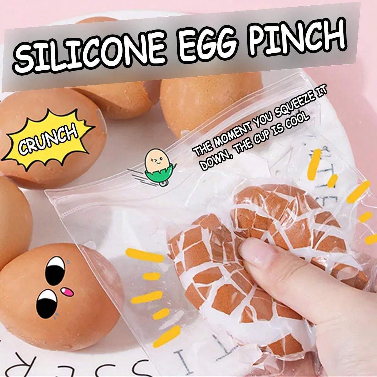 Simulated Silicone Egg Stress Relief Toy, Quail Egg Shape In Eggshell ...