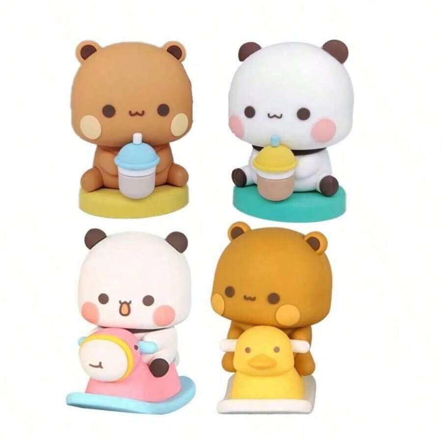 Bubu Dudu Figure Panda Bear Toys Collectible Cute Action Kawaii Bear ...