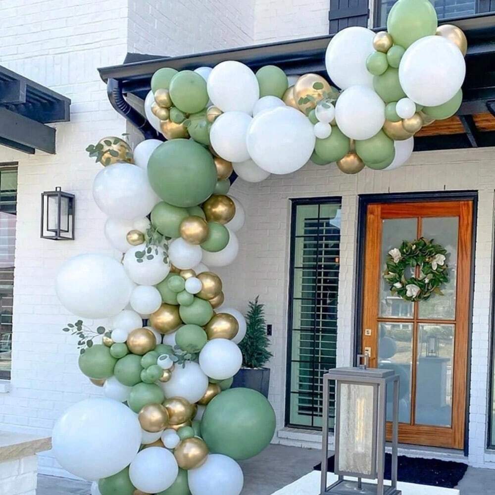 Avocado Green Wedding Birthday Party Backdrop Shower Diy White Holidays ...