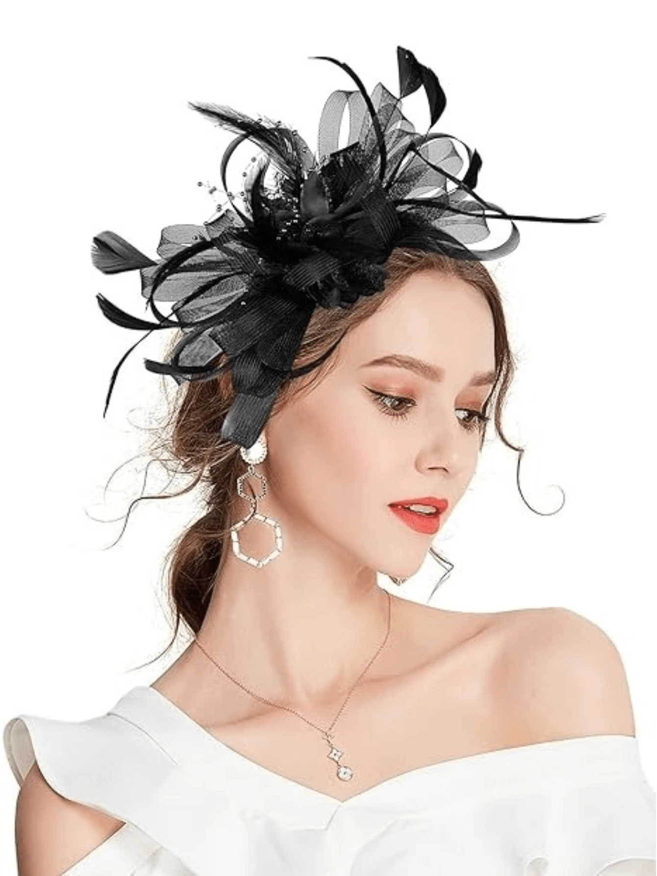 1 Piece Black Fascinators Hats 20s 50s Hat Pillbox Hat Tea Party ...