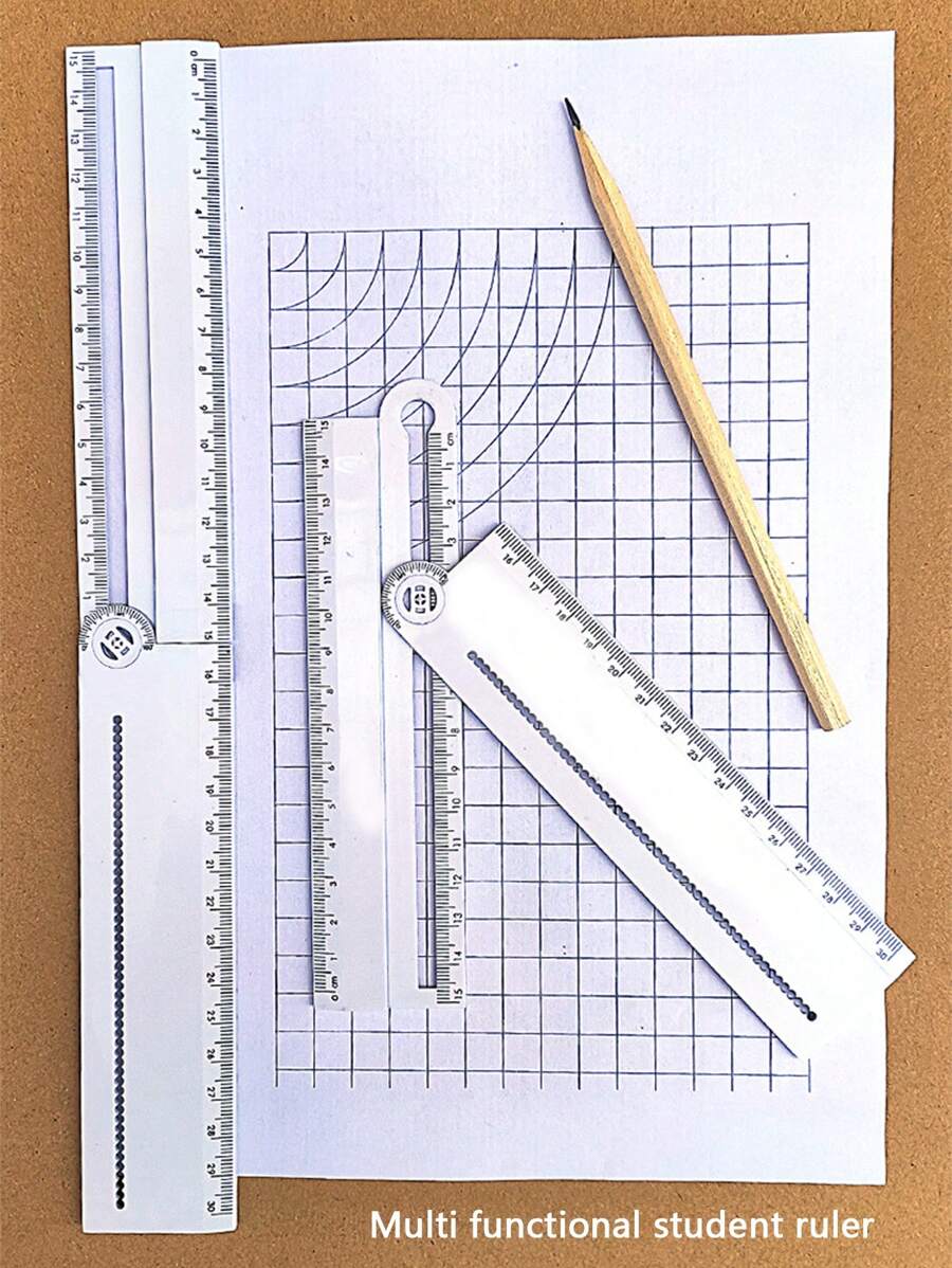1 Multi-Function Ruler Can Replace The Ruler, Angle Ruler, Compass, Arc ...