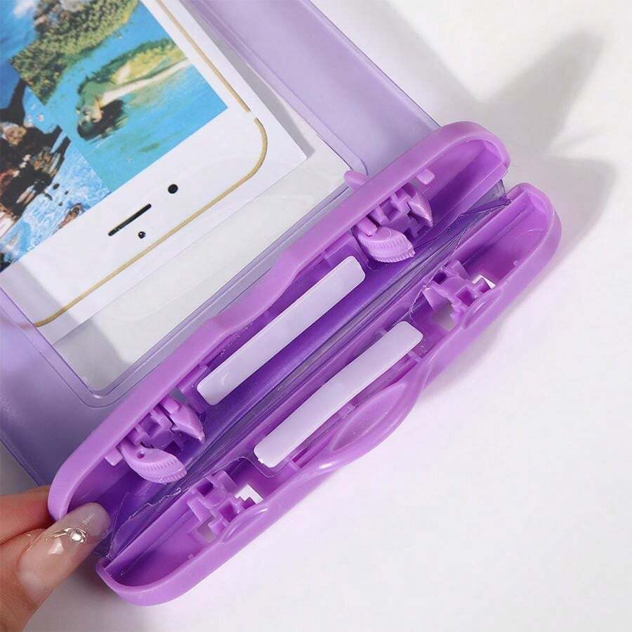1pc Inflatable Phone Waterproof Bag, Transparent Floatable PVC ...