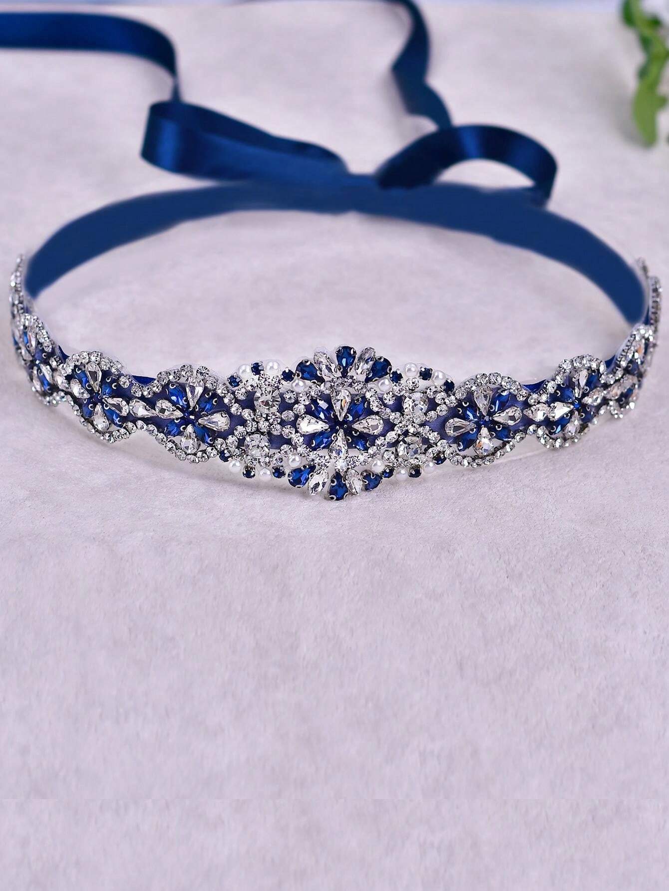 One Wedding Accessory, Bridesmaid Dress Belt, Handmade Dark Blue ...