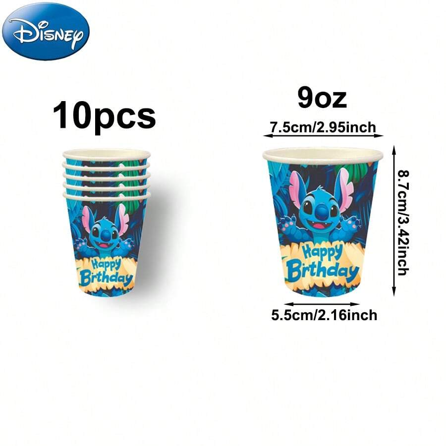 51-Piece Officially Licensed Stitch-Themed Birthday Party Tableware Set ...