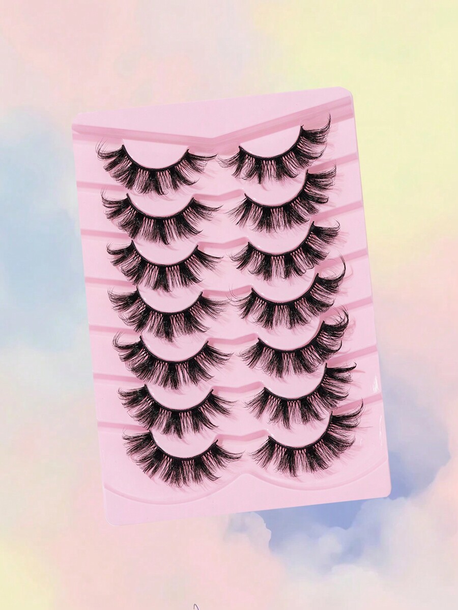 7pairs Natural Thick Fake Eyelashes For Women, Soft And Realistic ...