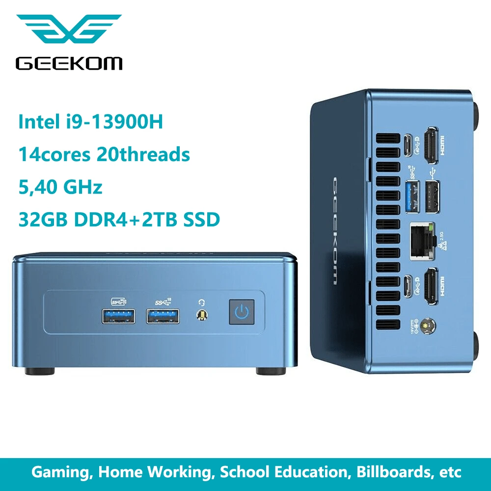 GEEKOM Mini PC IT13, Intel NUC13 I9-13900H (14 Cœurs, 20 Threads, Jusqu ...