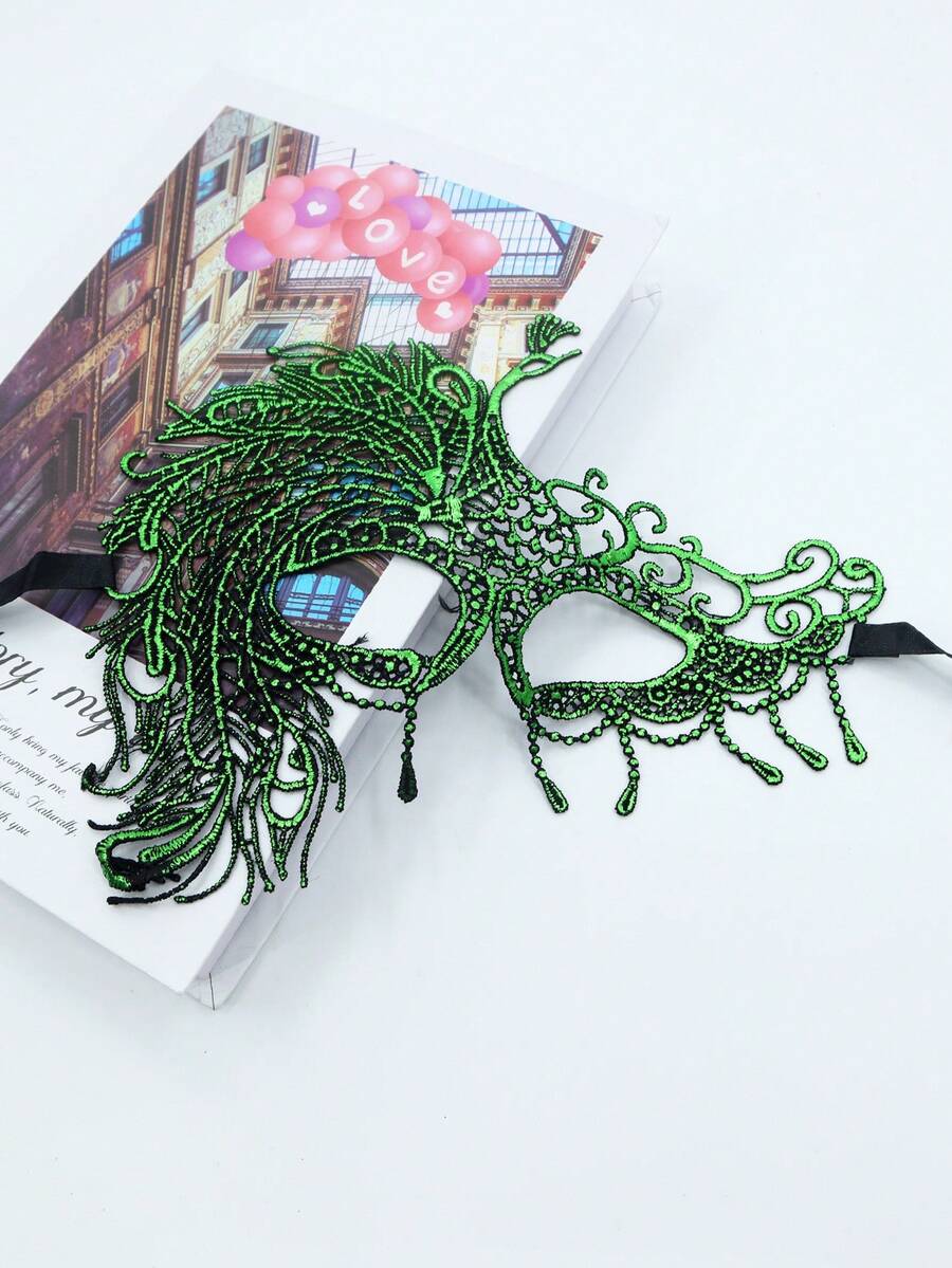 High-End Golden Lace Masquerade Mask For Women's Party Performance ...