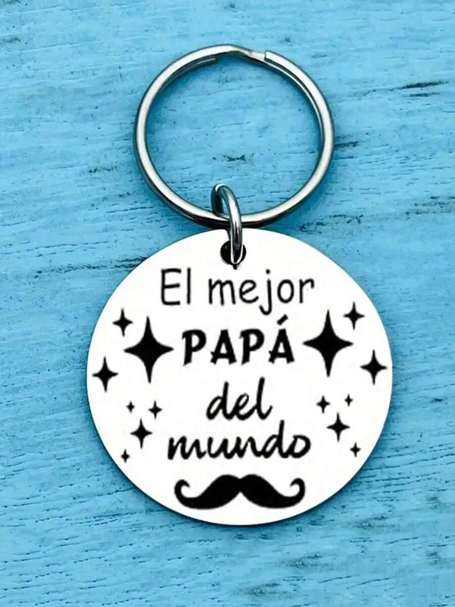 1pc Round Stainless Steel Key Chain, A Warm Gift To Express Love To ...