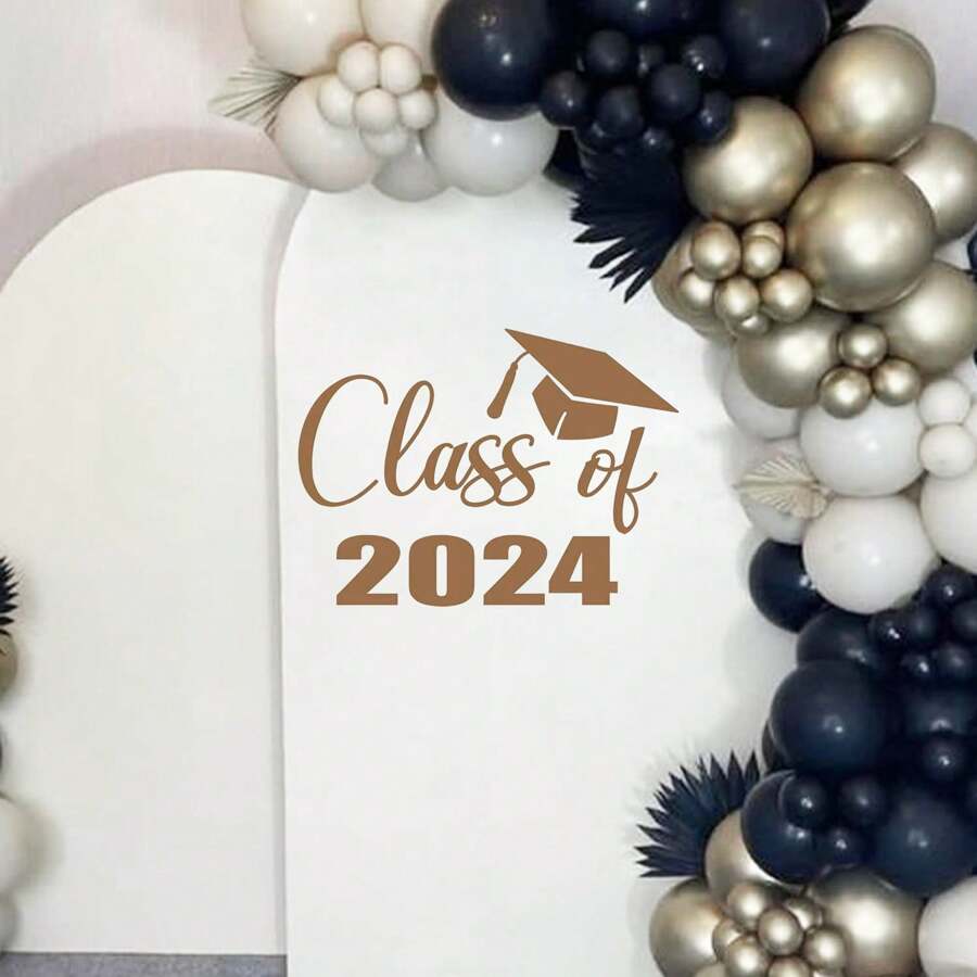 Brown Class Of 2024 Decal For Balloon Arch Sign Graduation Decal For ...