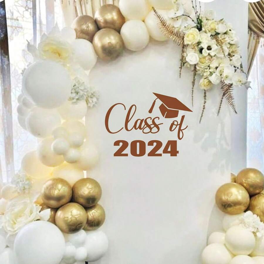 Brown Class Of 2024 Decal For Balloon Arch Sign Graduation Decal For ...
