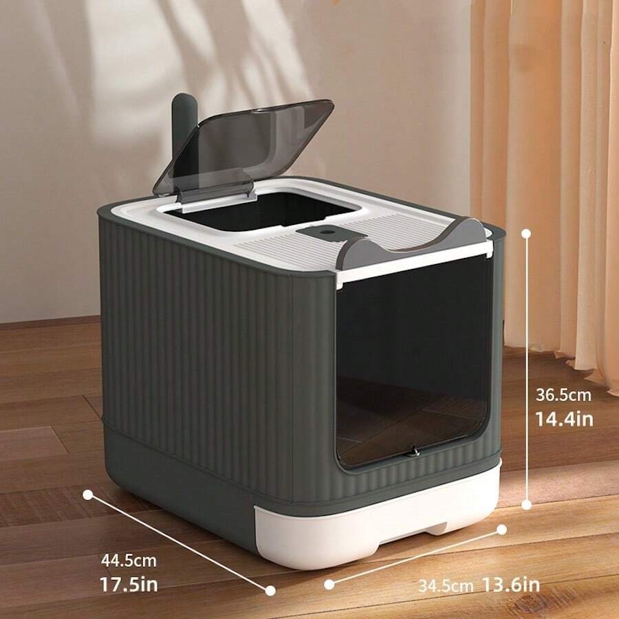 Fully Enclosed Cat Litter Box With Scoop, Drawer Style, Suitable For ...