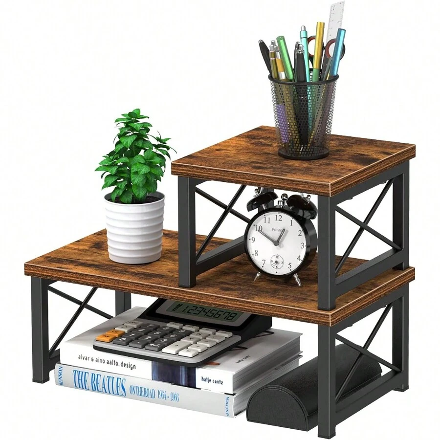 Desktop Shelf, Desktop Organizer Shelf, Small Bookshelf Desk Shelf, 2 ...