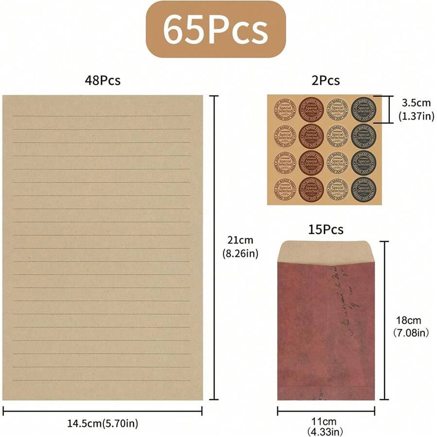 Writing Paper Set, 95 Pieces Vintage Envelopes And Envelope Writing ...