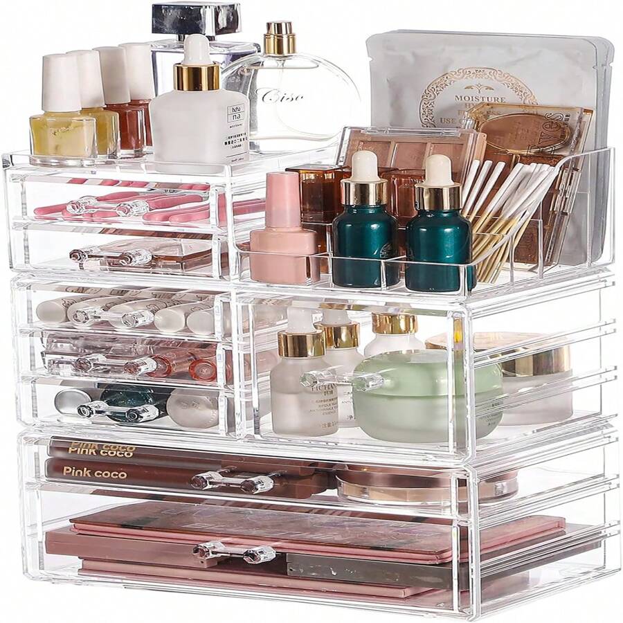 Transparent Cosmetic Storage Box And Storage Stackable Skin Care ...