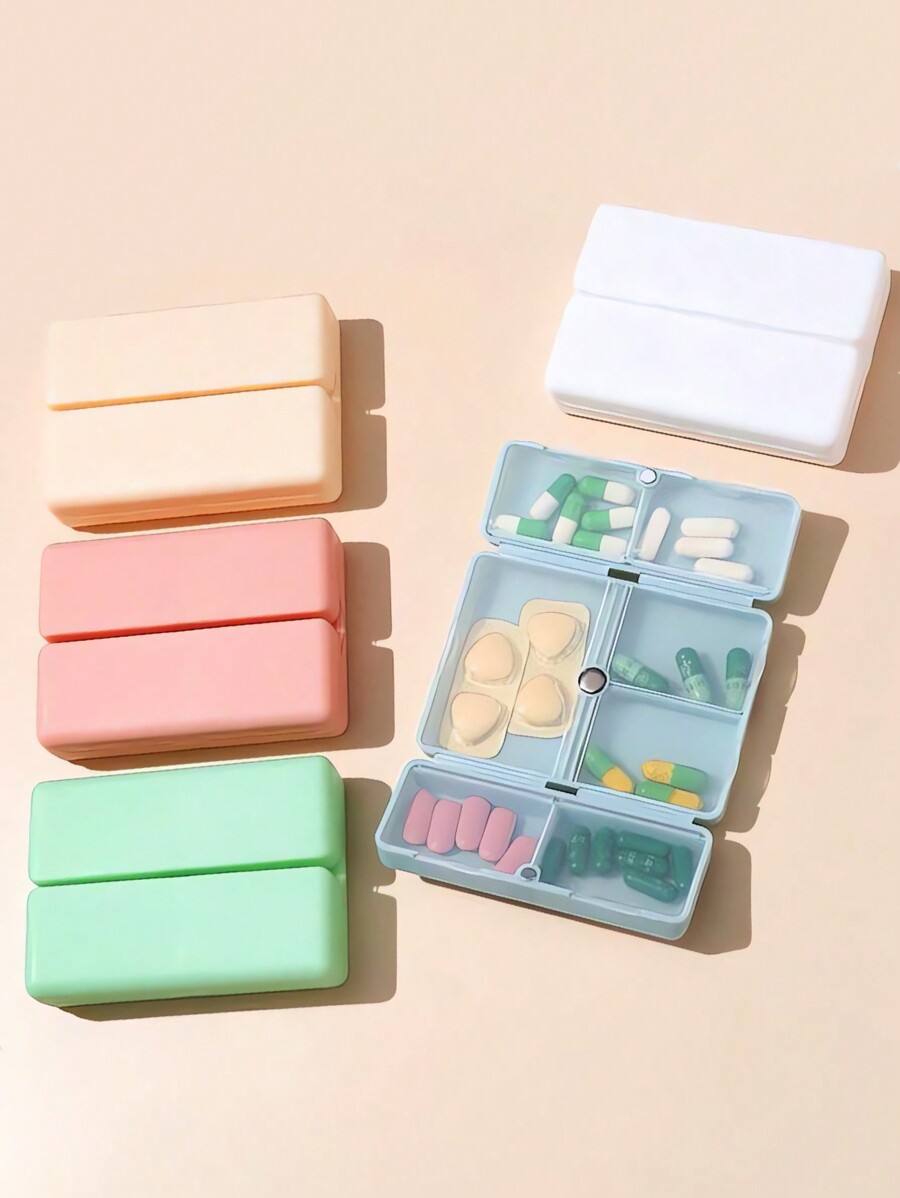 Portable Pill Box For Travel Moisture Proof Pill Organizer Reusable ...