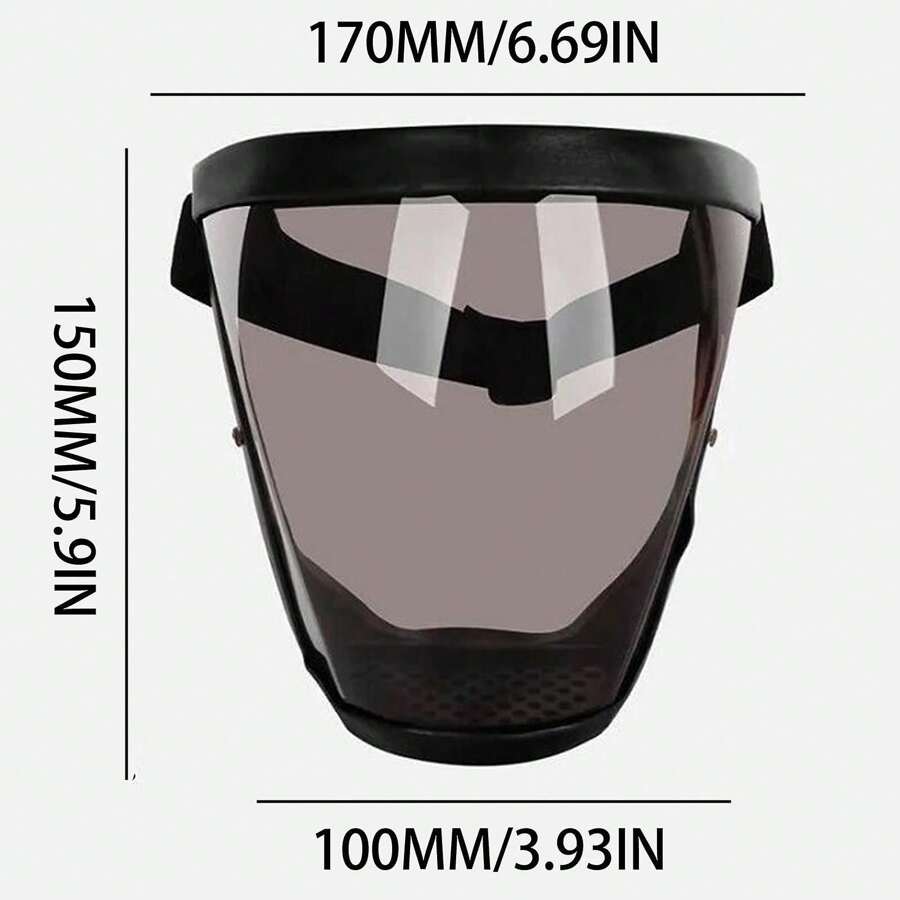 1pc Clear Full Face Safety Shield For Riding, Protection Against ...