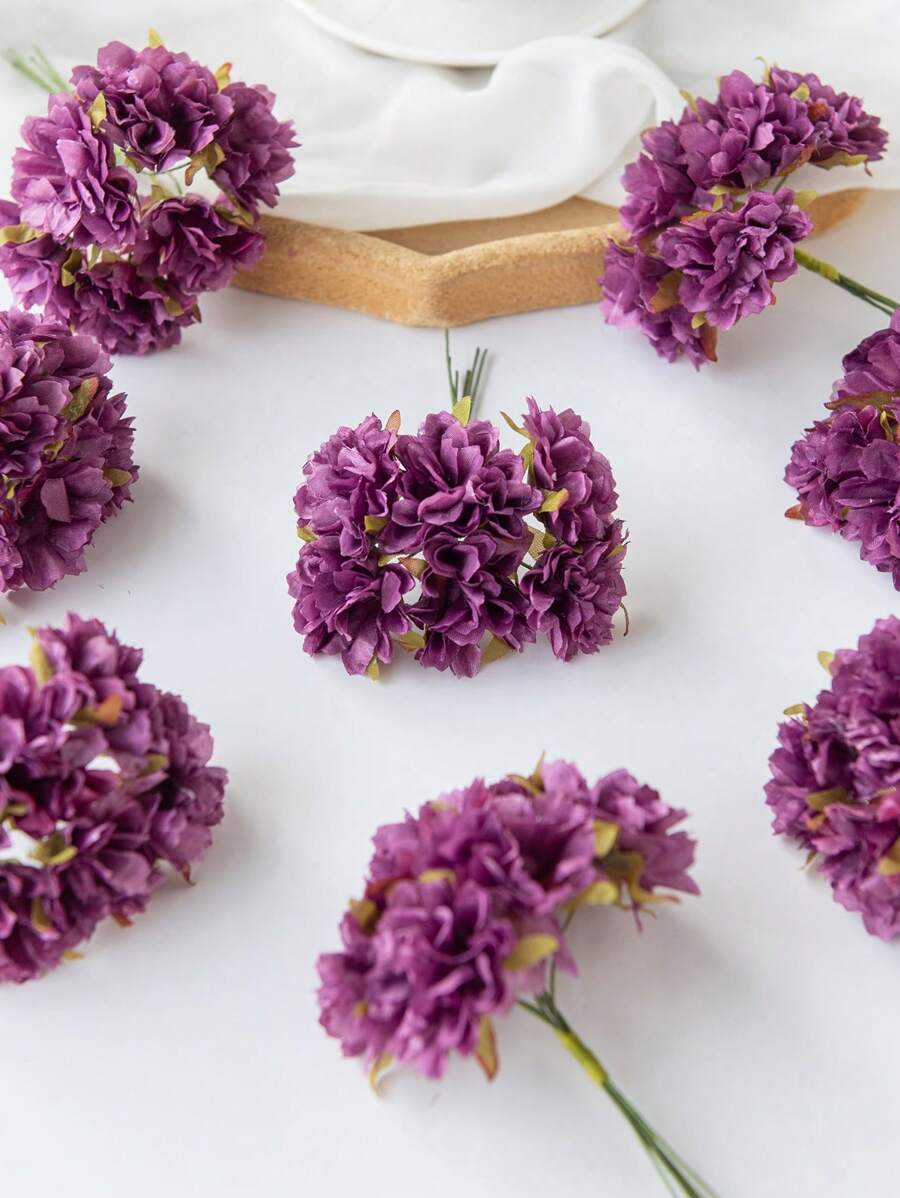 1PC(6PCS Head) Artificial Carnations Flowers MINI Letter, Bouquet DIY ...