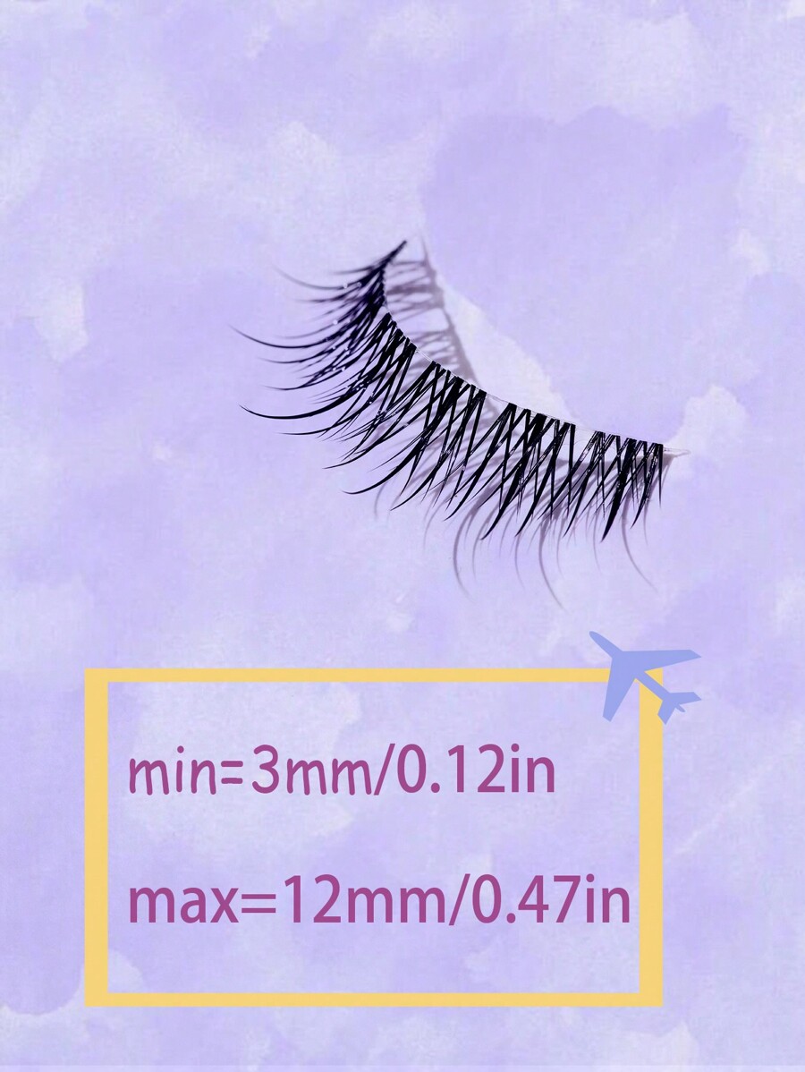 Manga Lashes 5 Pairs Full Strip False Eyelashes Devil Comic Lashes ...