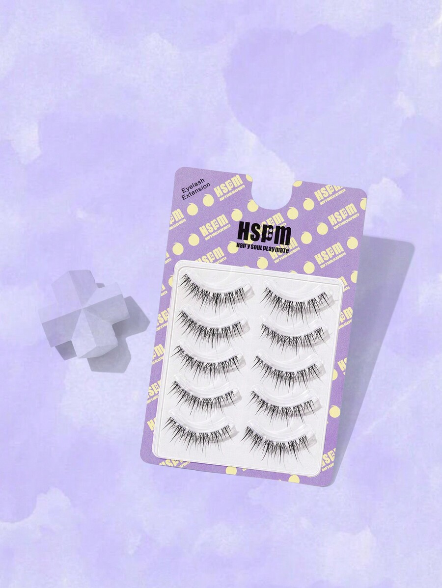 Manga Lashes 5 Pairs Full Strip False Eyelashes Devil Comic Lashes ...