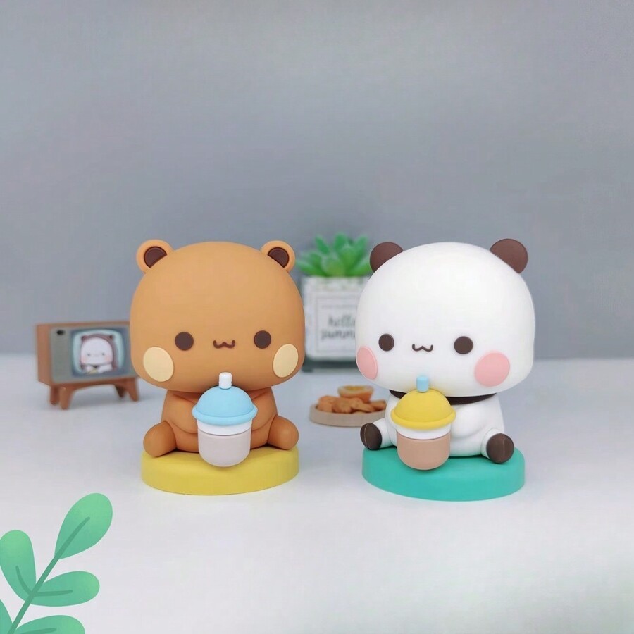 Bubu Dudu Figure Panda Bear Toys Collectible Cute Action Kawaii Bear ...