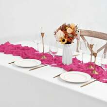 1pc Blue Cheese Cloth Table Runner Bohemian Gauze Cheesecloth Table ...