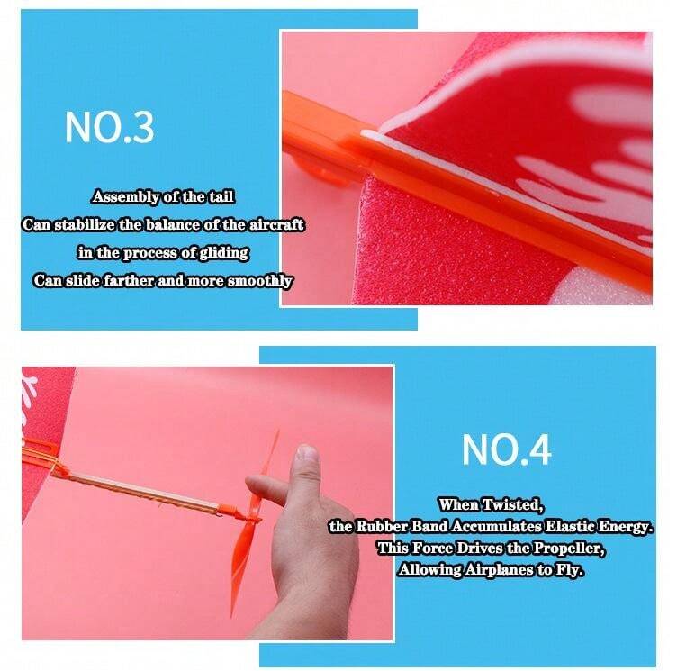 1pc Rubber Band Aero Plane | Airplane Rubber Model | Rubber Band ...