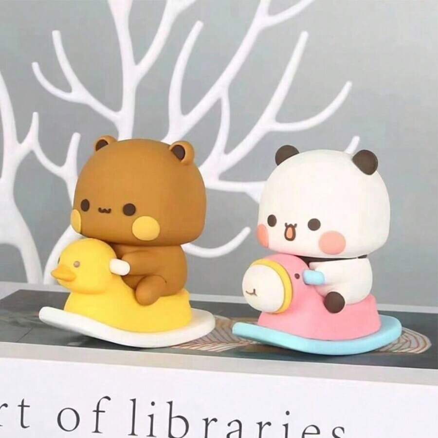 Bubu Dudu Figure Panda Bear Toys Collectible Cute Action Kawaii Bear ...