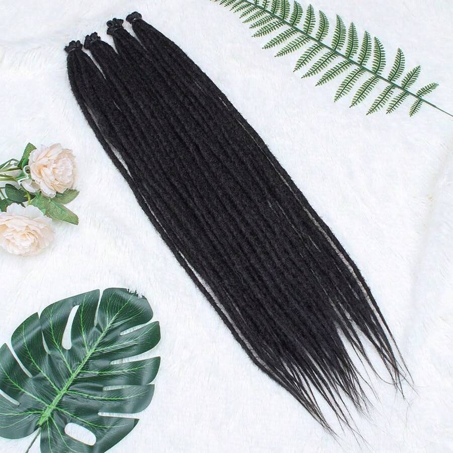 24 Zoll Dreadlock Extensions dünn 0,6 cm Einzelspitze synthetische Dreadlocks Extensions im ...