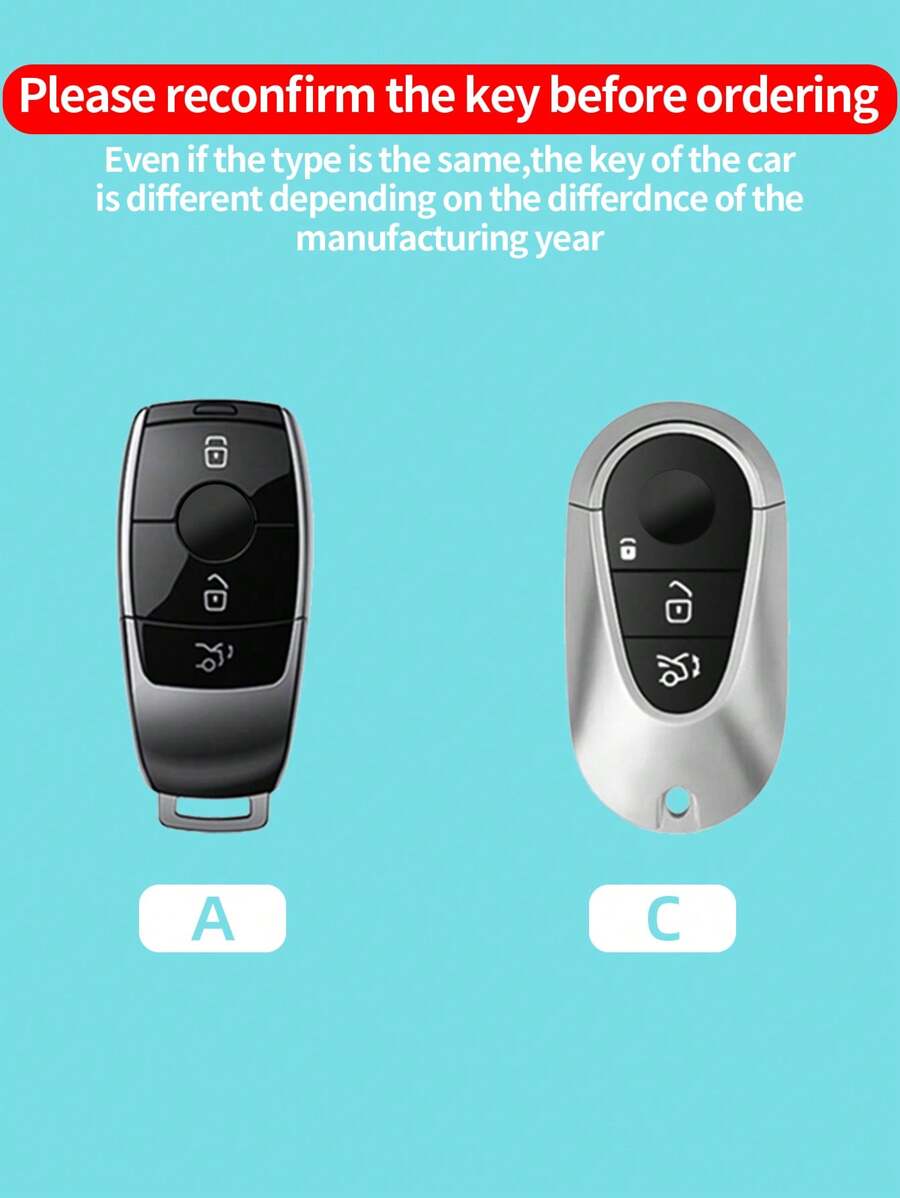 Car Key Cover For Mercedes E300L And C260L/GLC/GLA/A200/GLE/GLB ...