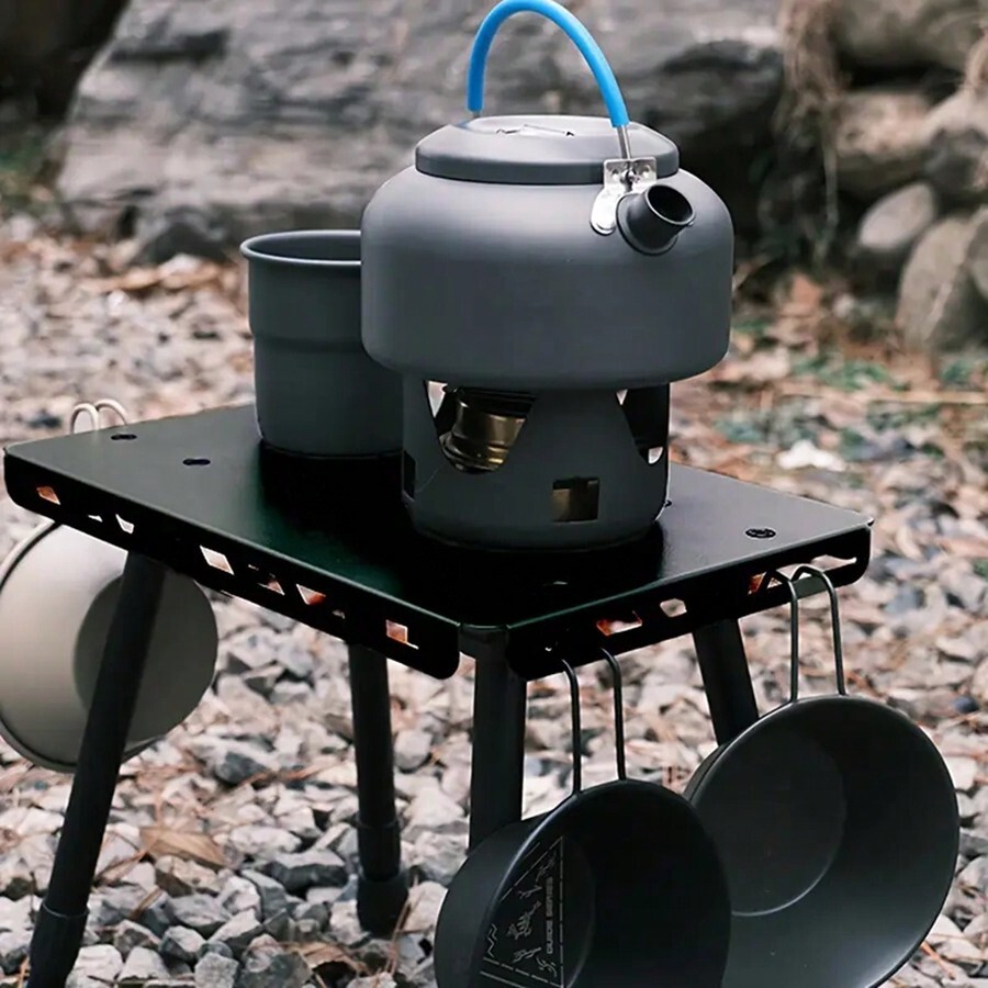 Outdoor Table And Chair Dual-Use Table, Liftable Portable Stool Outdoor ...