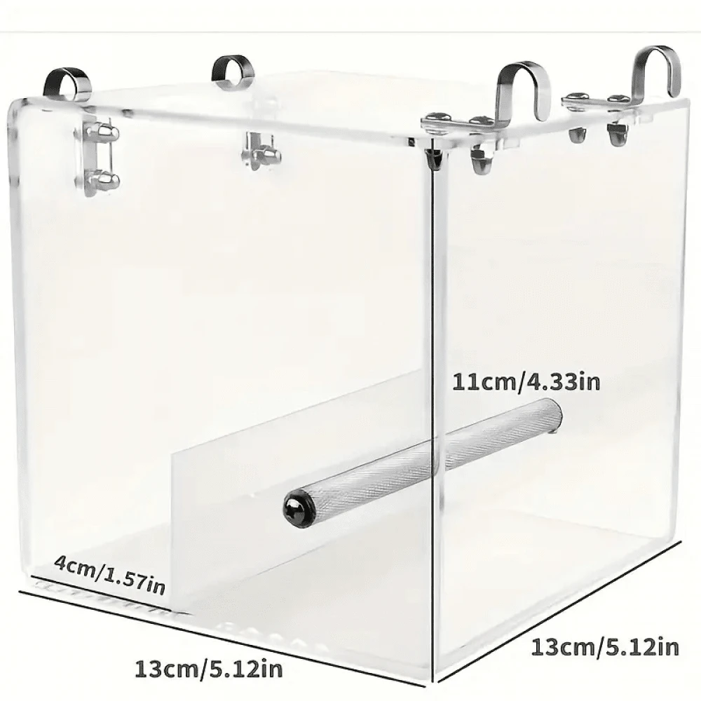 1pc Plastic Bird Water Bath Box Parrots Parakeet Hanging Birdbath Cage ...