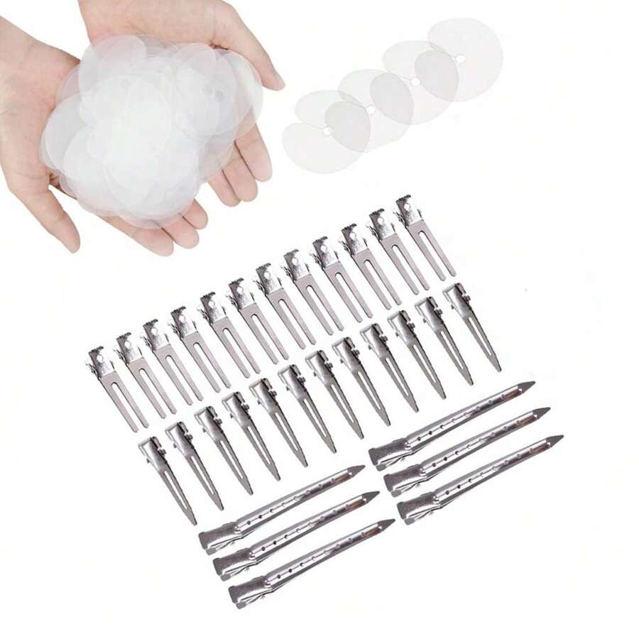 100 Pieces Heat Shield Guards For Hair Extensions With 30 Pieces Hair ...