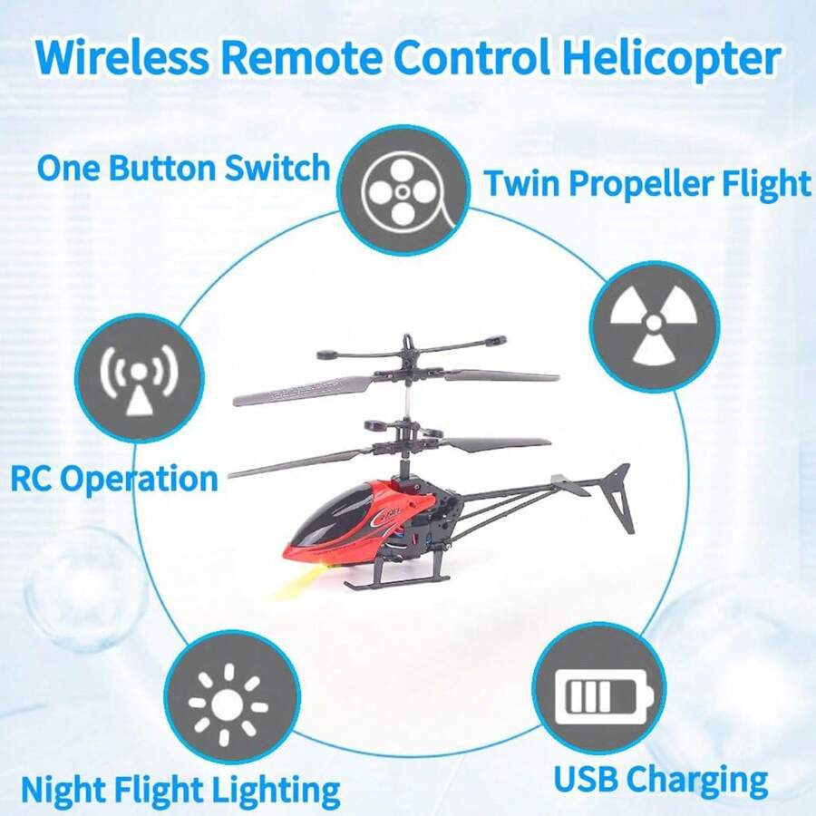 Remote Control Helicopter Toy 2-Channel Helicopter With 2.4GHz High/Low ...