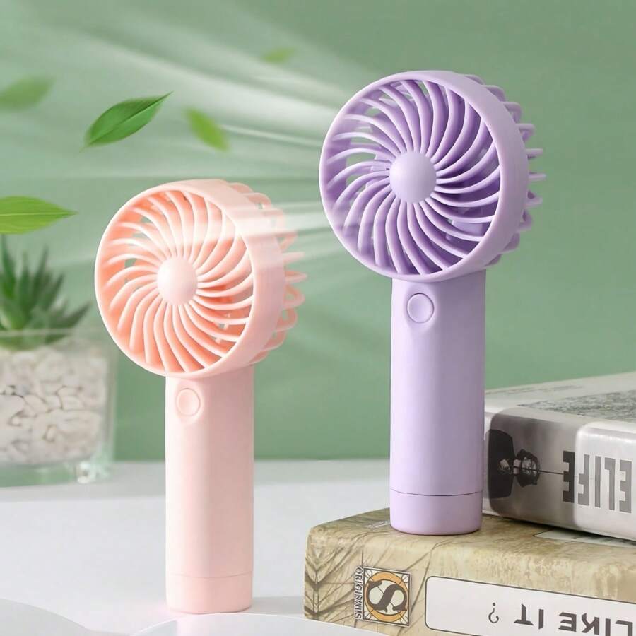 1 Pc Summer Handheld Fan 3-Speed Silent USB Rechargeable Portable Mini ...